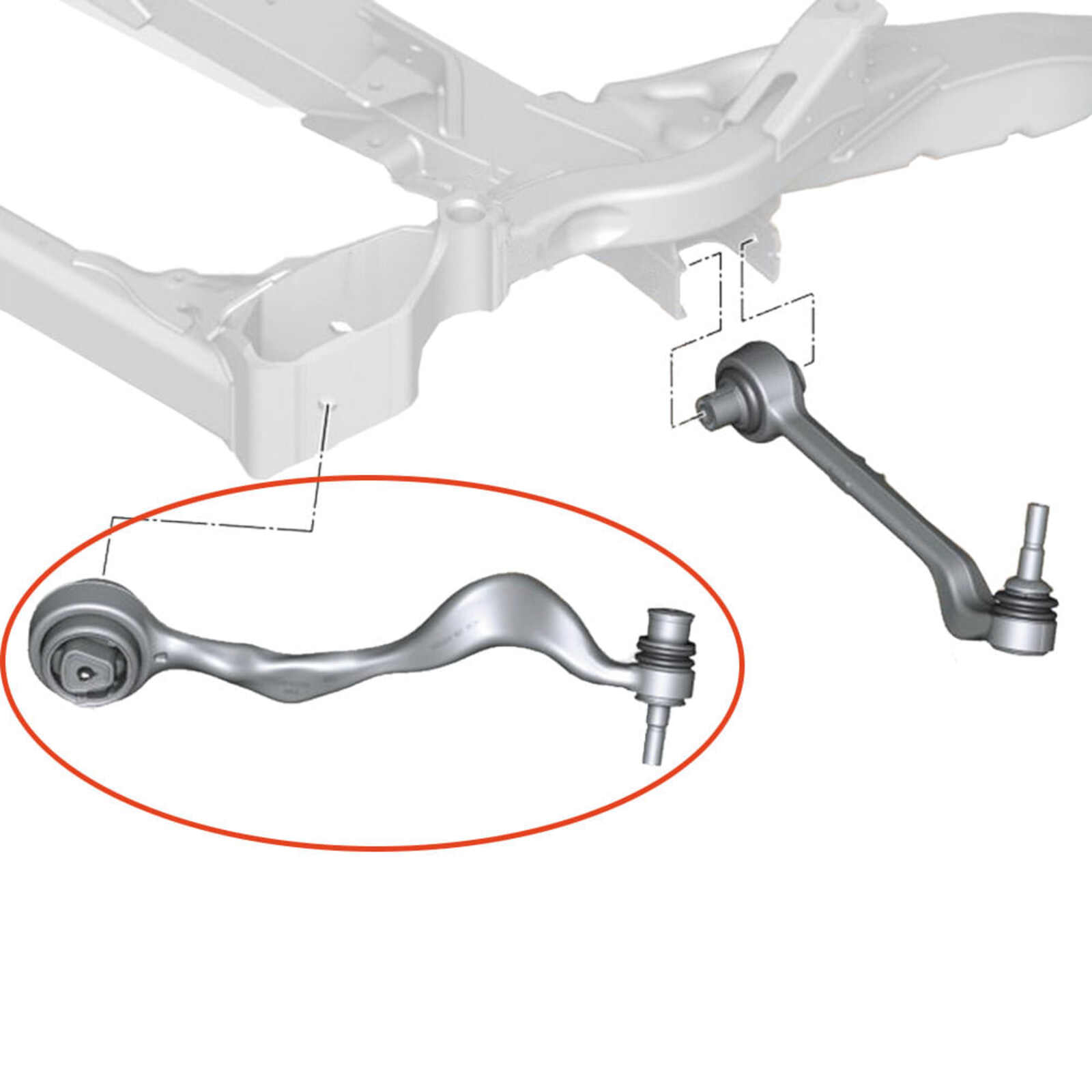 Braço Dianteiro Curvo BMW 335 2006-2012 (Lado direito) Série E90 APlus ...