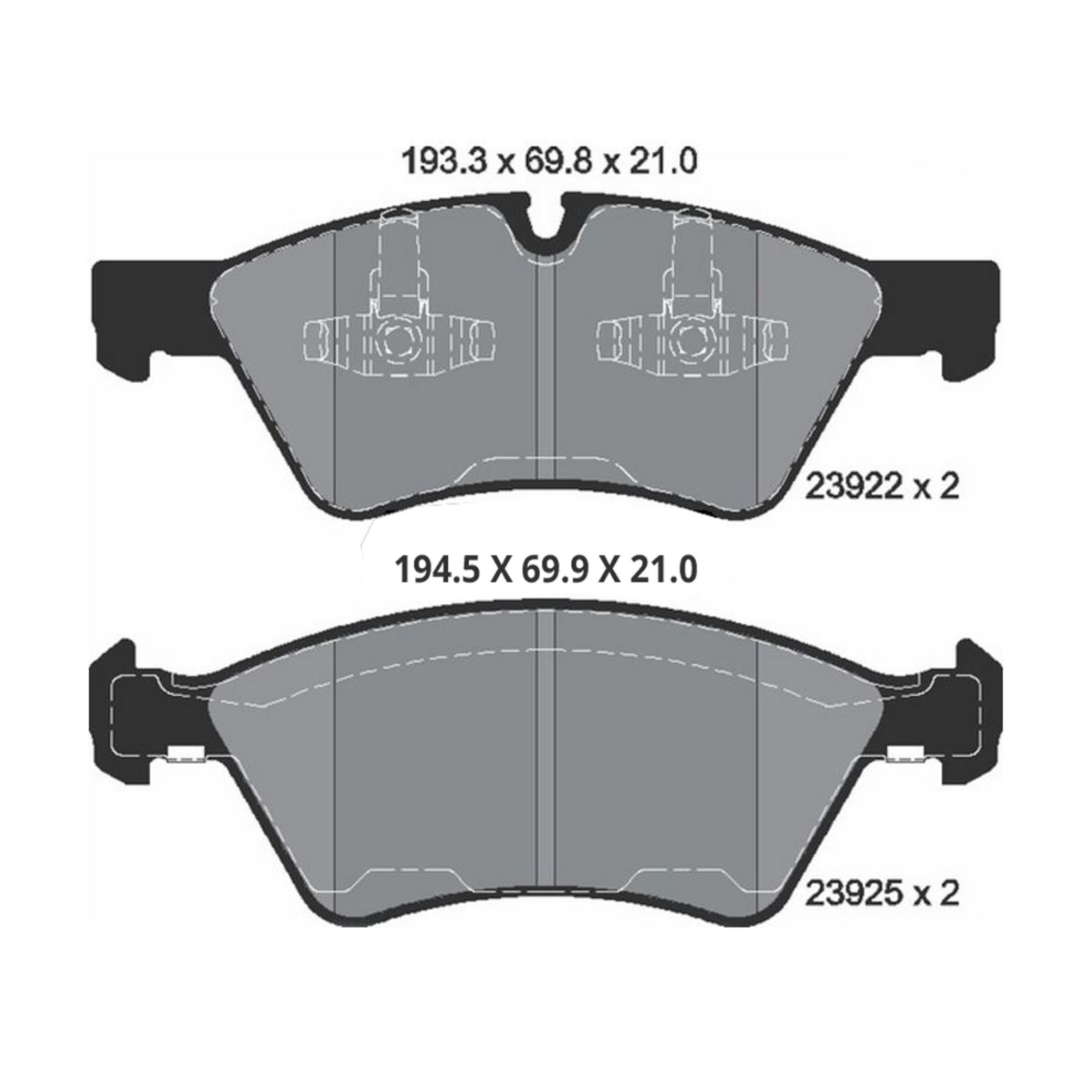 Pastilha Dianteira Mercedes-Benz GL-500 2006-2009 TRW PDMB1642-19206 ...