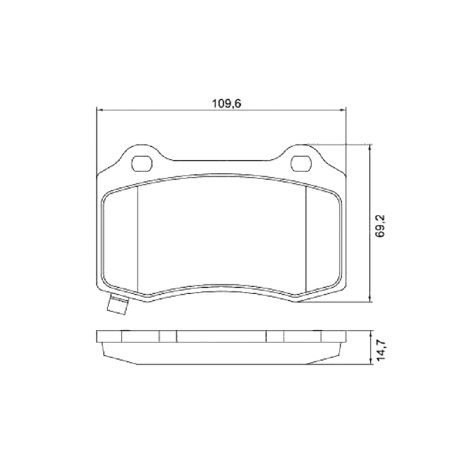 Pastilha Traseira Cerâmica Peugeot 208 2012-2019 Ferodo PTCH4069-31827 ...