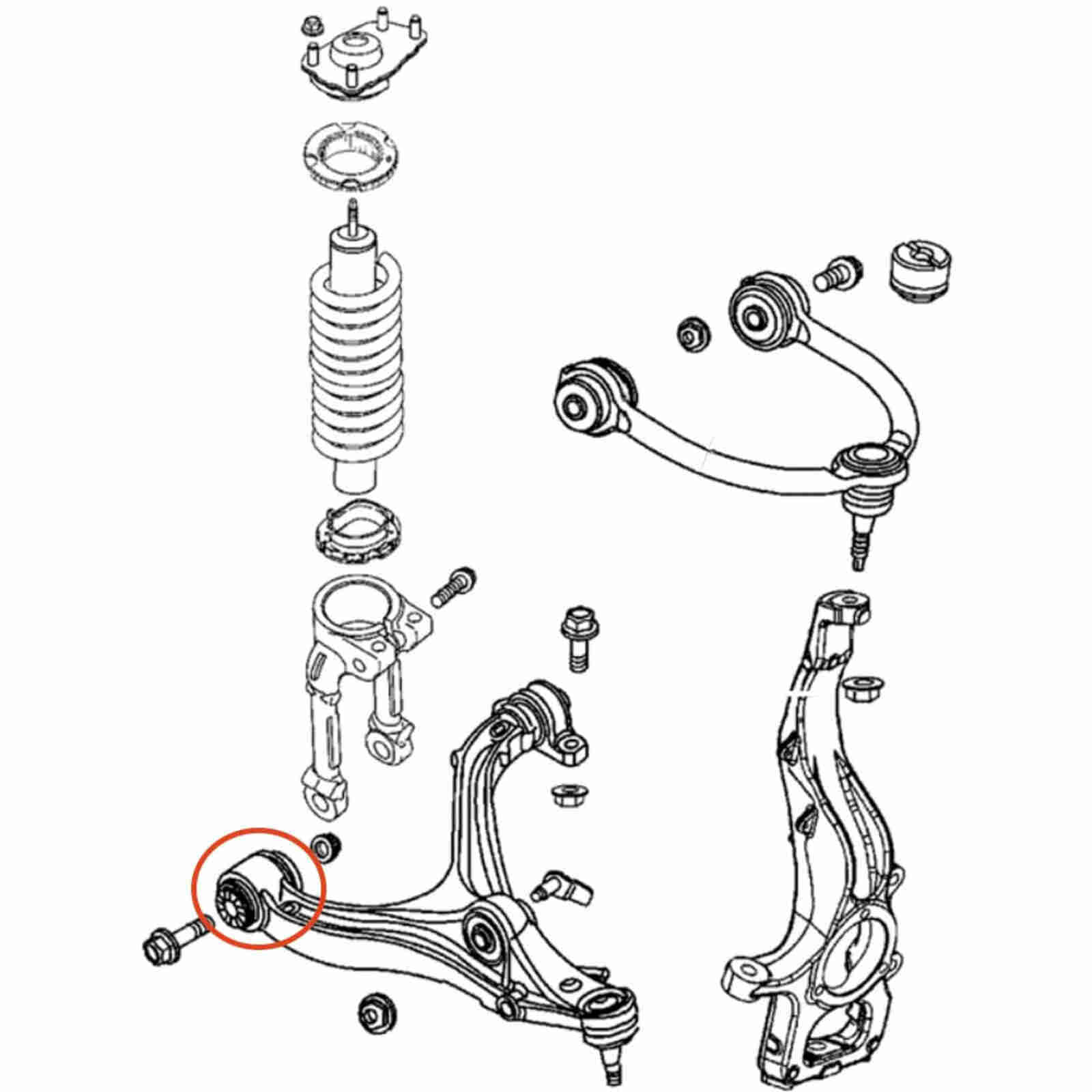 Bucha Bandeja Inferior Frontal Jeep Grand Cherokee 2005-2010 APlus ...