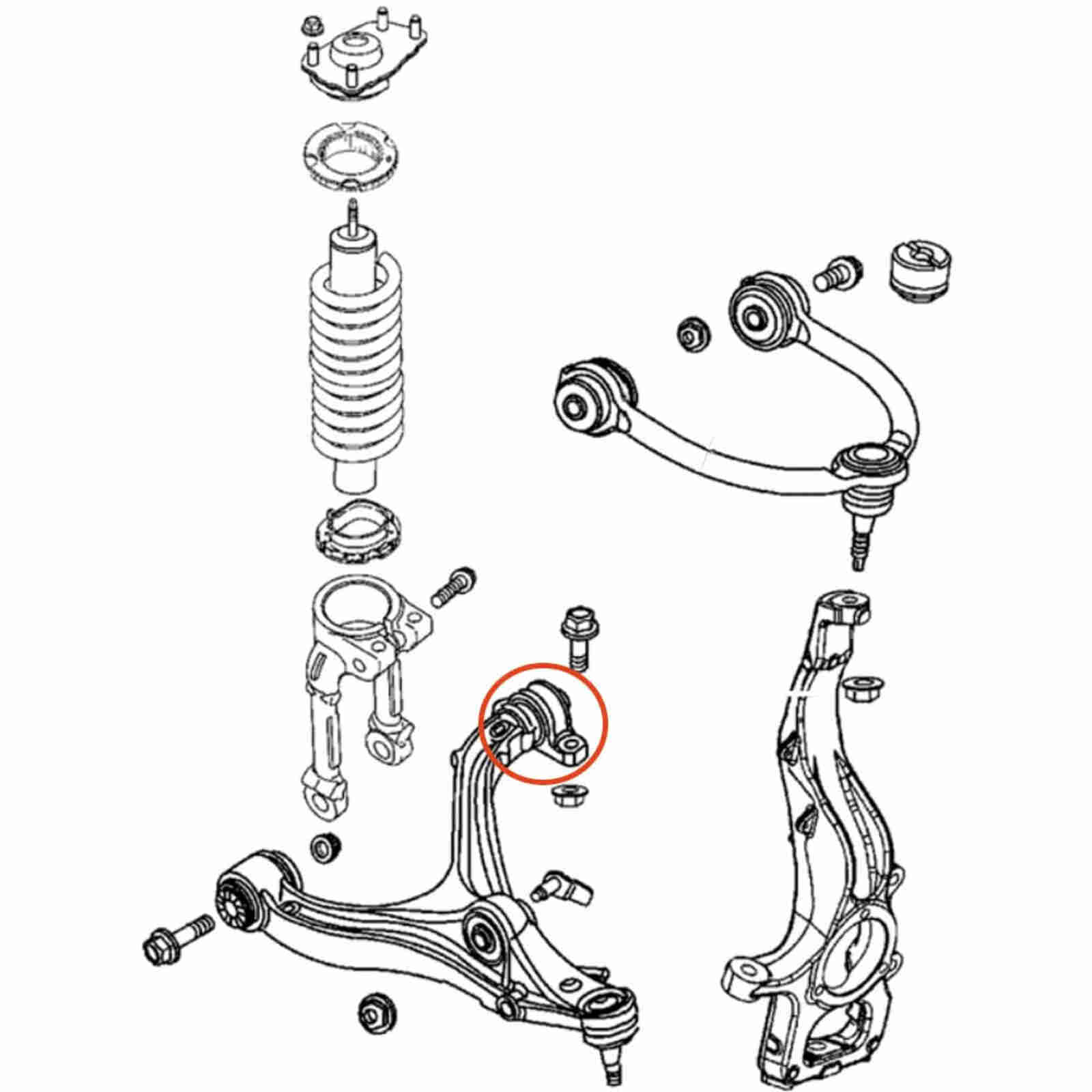 Bucha Bandeja Inferior Posterior Jeep Grand Cherokee 2005-2010 APlus ...