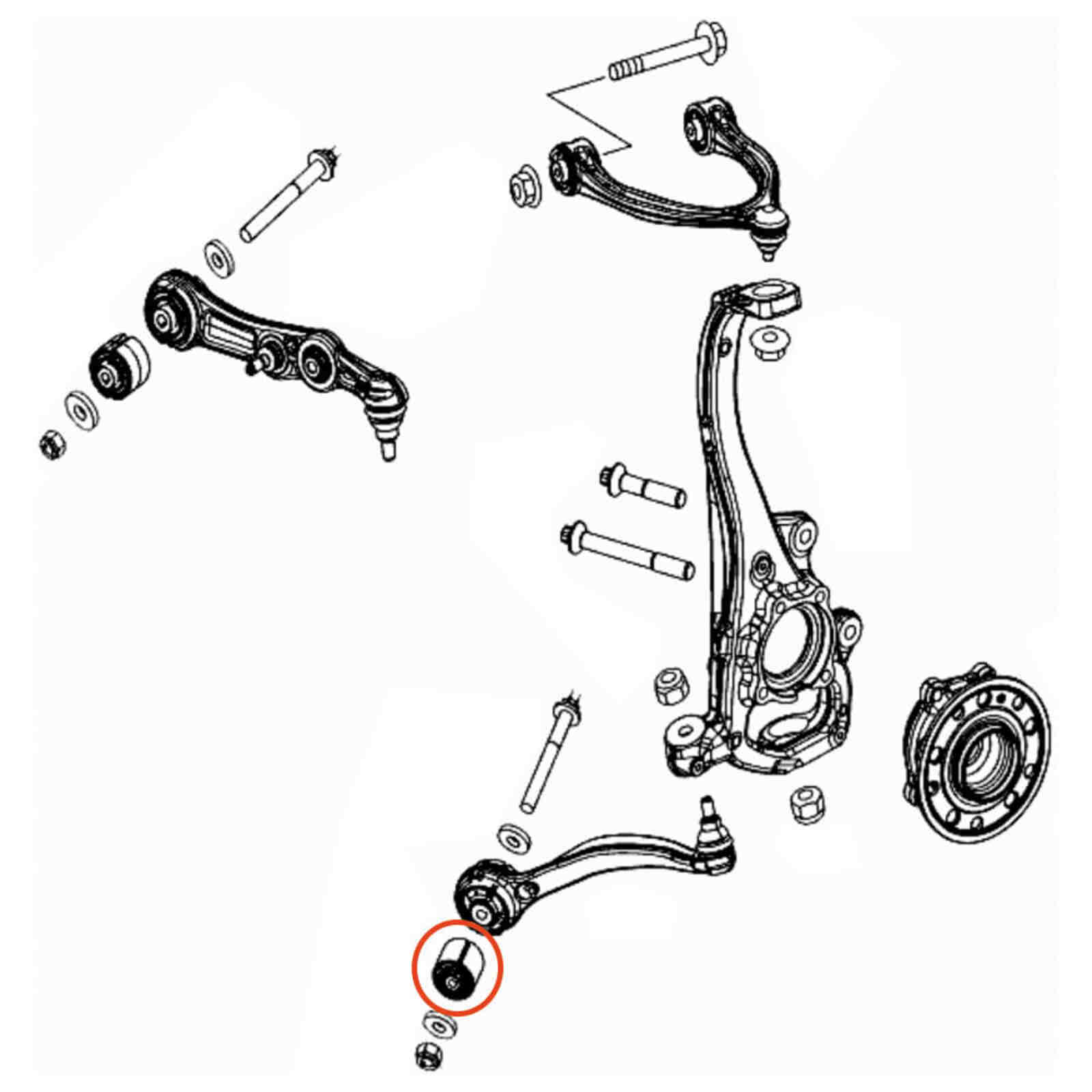 Bucha Braço Dianteiro Anterior Mercedes-Benz C-200 2014-2021 Chassi ...