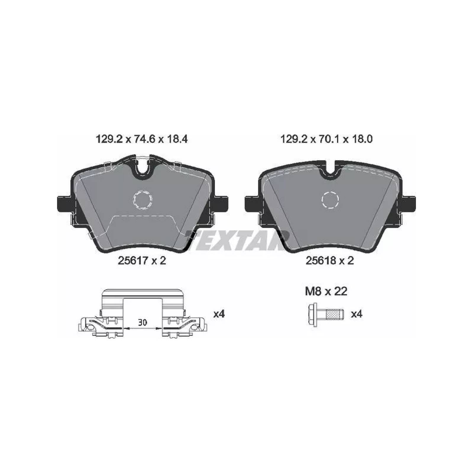 Pastilha Dianteira BMW X2 2024-2025 sDrive Série U10 Textar PDBM1703 ...